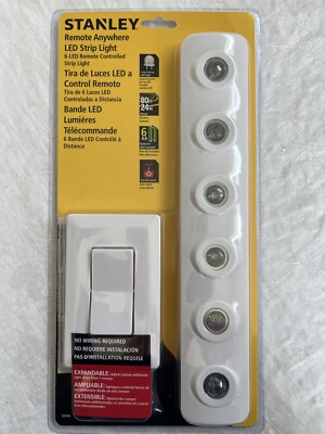 Stanley Remote Anywhere 6 Light LED Strip Light With Remote New | eBay