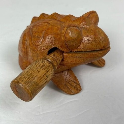 Wood Frog Guiro Percussion Musical Instrument Handcrafted folk art ...