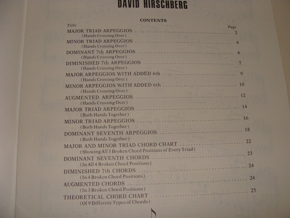 David Hirschberg 1975 My Arpeggio Book piano | eBay