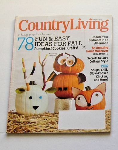 COUNTRY LIVING MAGAZINE - OCTOBER 2014 - FUN & EASY IDEAS FOR FALL | eBay