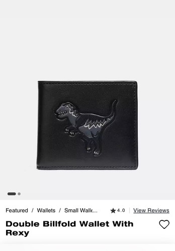 COACH Black Double Billfold Wallet With Rexy. Brand New Unused With ...
