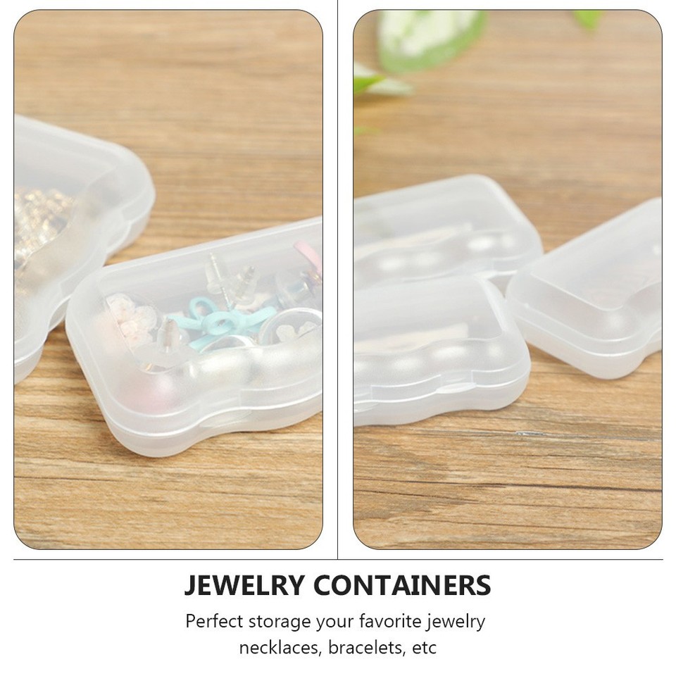 20 Pcs Mini Clear Plastic Jewelry Boxes For Rings Bracelets Storage ...