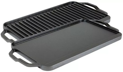 Lodge Chef Collection 19.5 x 10 Inch Cast Iron Reversible Grill/Griddle ...