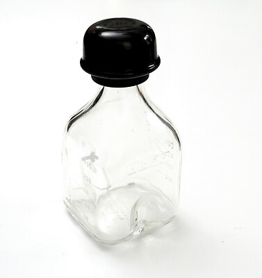 Pyrex American Sterilizer Vintage Square Pak Glass FLASK W/ Stopper ...