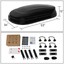WATERPROOF GLOSSY CAR TOP CARGO CARRIER ROOF MOUNT TRAVEL STORAGE BOX W ...