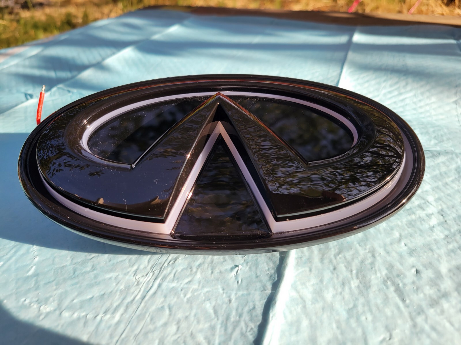 2018 2019 2020 2021 INFINITI Q50 LED Front Grill Emblem GlossBlack ...