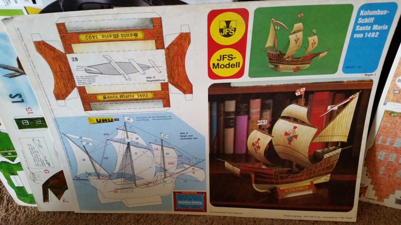JFS Paper Model Santa Maria von 1492 | eBay