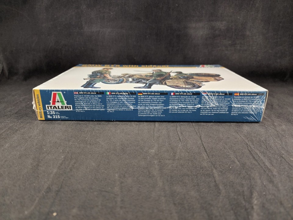 Italeri BMW R75 Motorcycle with Sidecar 1:35 Scale Plastic Model Kit ...