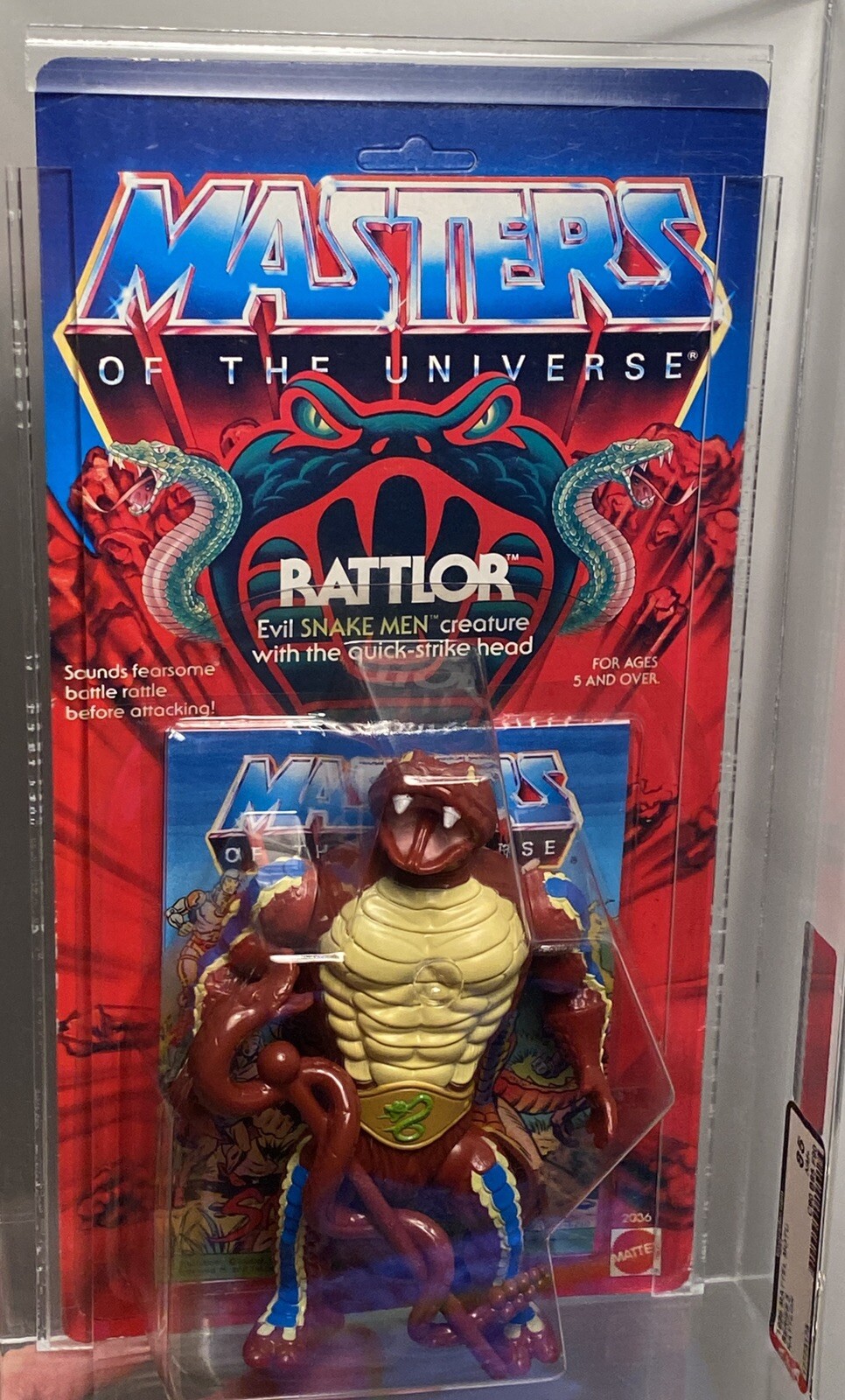 AFA 85 He-Man 1986 MOTU Mattel Rattlor Series 5 (80 85-90) Clear NM+ | eBay