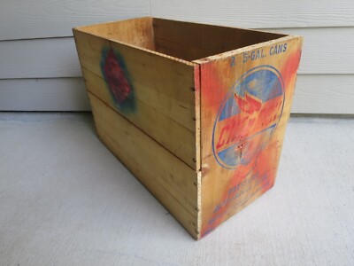 Vintage Chevron Pressure Appliance Fuel Wooden Crate Standard Oil Co ...