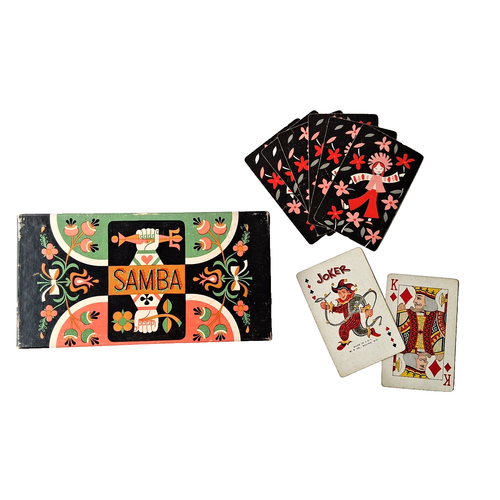 Vintage 1951 SAMBA Canasta Three Deck Card Game Whitman Complete W ...