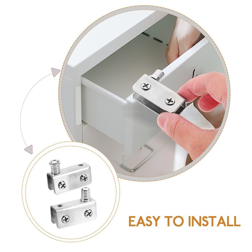 8 Pcs Door Pivot Hinge Glass Shower Closer Latch Hinges Protector ...