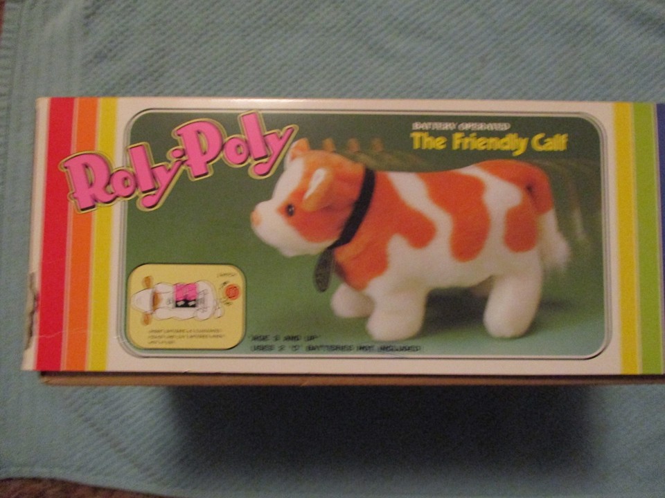 NEW IN BOX Roly-Poly The Friendly Calf Battery Operated Toy Iwaya Japan ...