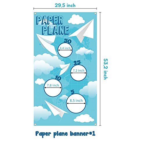 TICIAGA Paper Plane Toss Game Banner, Throwing Target Banner for Glider ...