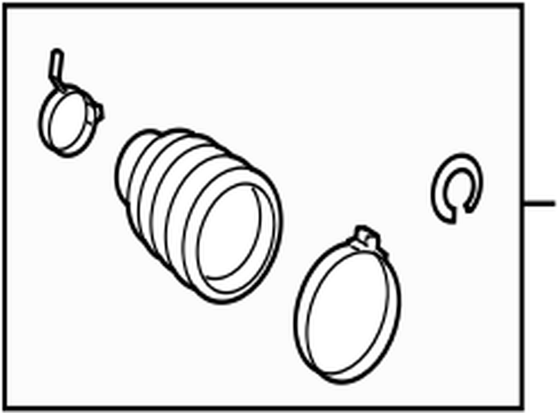04437-44040 Toyota Boot kit, front drive shaft inboard joint, rh ...