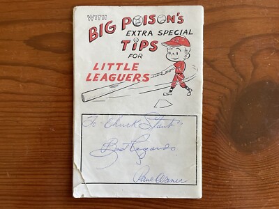 Paul Waner Autograph - Big Poison's Extra Special Tips for Little ...