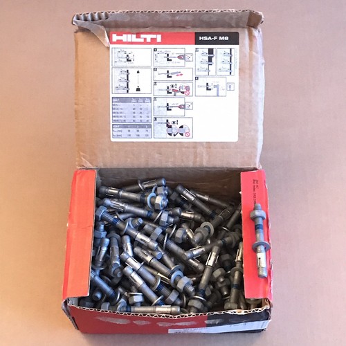 Box of 100 x Hilti HSA F M8 Stud Anchor - M8 x 70 HSA-F Carbon Steel ...