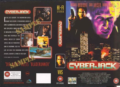 Cyberjack, Michael Dudikoff VHS Video Promo Sample Sleeve/Cover #9165 ...