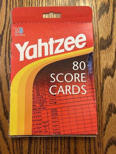 Hasbro Yahtzee 80 Score Cards (E6100) Sealed Box | eBay