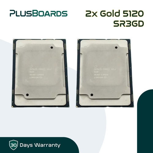 Lot of 2 Intel Xeon Gold 5120 2.2GHz 14 Core 19MB LGA 3647 CPU Server ...