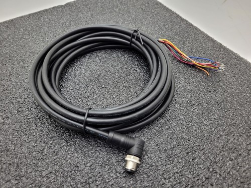 FINECABLES E343967 12Pin M12 Barrel Right Angle Male 12 Conductor New ...