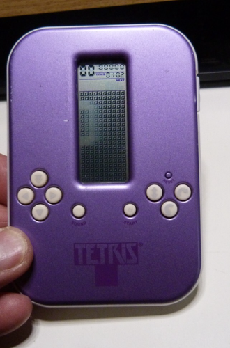 Tetris Electronic Handheld Radica Lighted Travel Game Purple 2008 ...