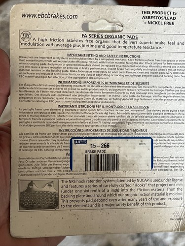 EBC FA266 Sintered Brake Pads Front 61-1268 15-266 160903 FA266 | eBay
