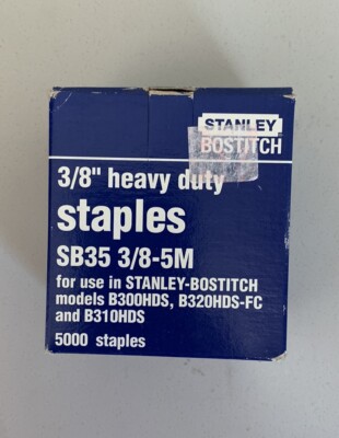 Bostitch 3/8" (9mm) Heavy Duty Staples SB353/8-5M Quantity 5000 Staples ...