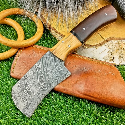 CUSTOM Handmade DAMASCUS STEEL Small CHOPPER Knife CLEAVER KNIFE TN ...