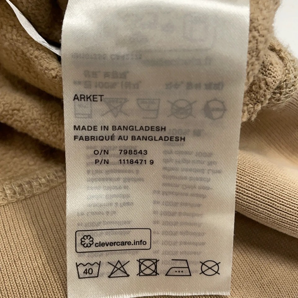 Arket, Sweatshirt, Größe: 122/128, Beige/Schwarz/Mehrfarbig, Baumwolle ...