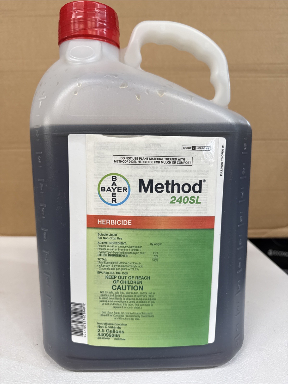 NEW Bayer Method 240SL Herbicide Soluable Liquid 2.5 Gallons 84099295 ...