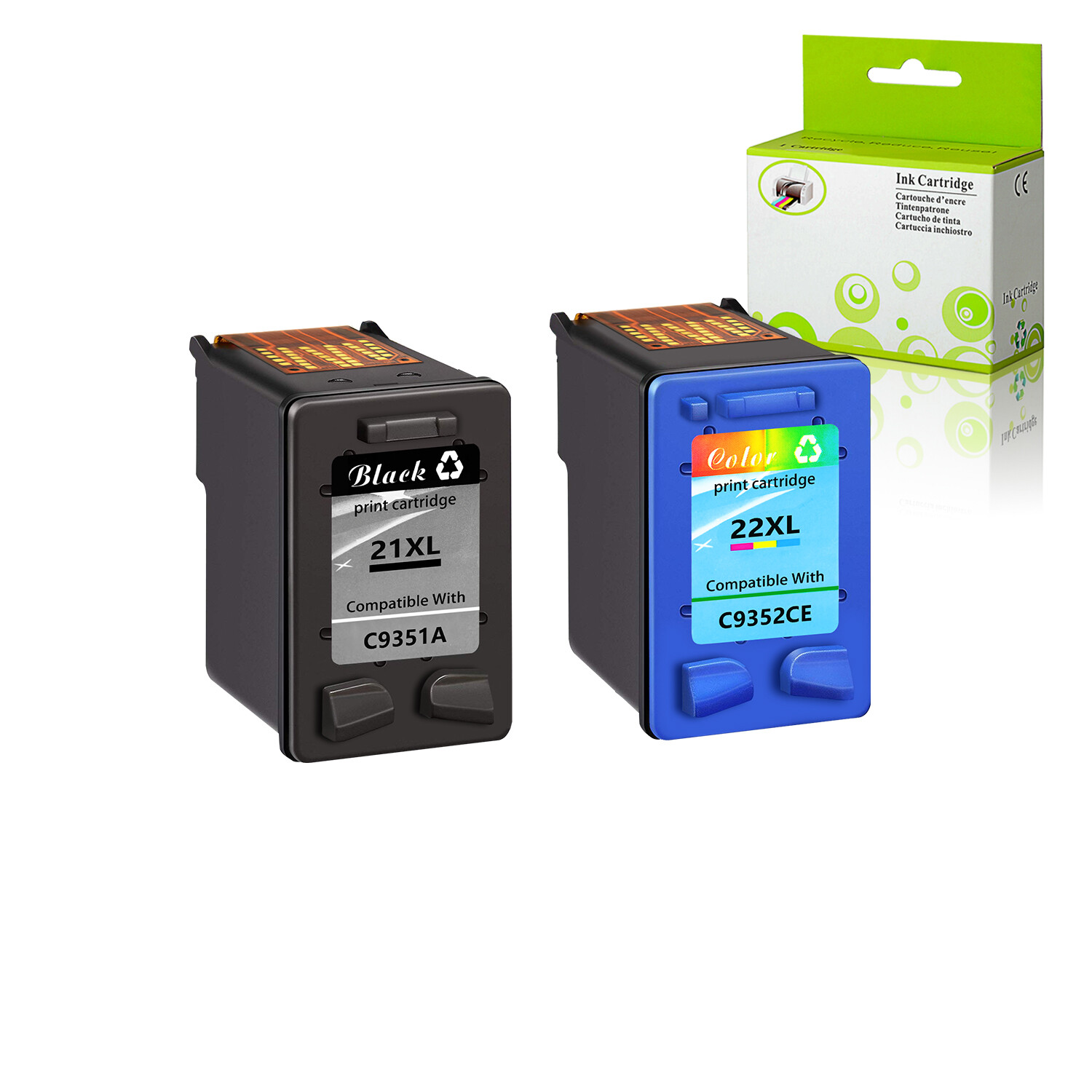 Compatible with HP 21XL 22XL Ink Deskjet 3910 F4180 F2100 F2210 F2280 ...