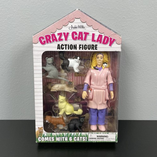 Crazy Cat Lady Action Figure Comes with 6 Cats Archie McPhee 2017 | eBay