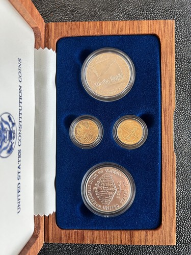 1987 Silver and Gold Five Dollar Congressional Coins (Mahogany Four ...