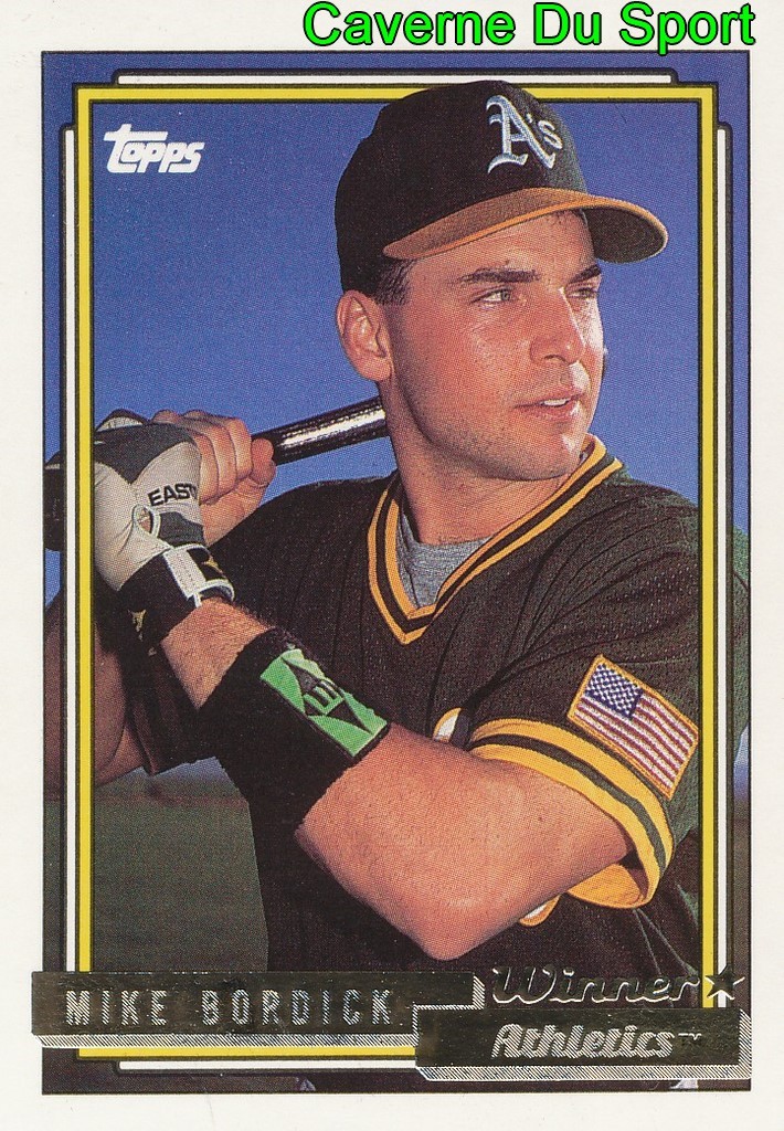 317 MIKE BORDICK ATHLETICS TOPPS GOLD WINNER BASEBALL CARD 1992 | eBay