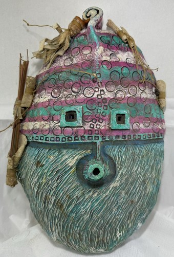 Native American Indian Mask Navajo Concept Of Ben Franklin Signed By ...