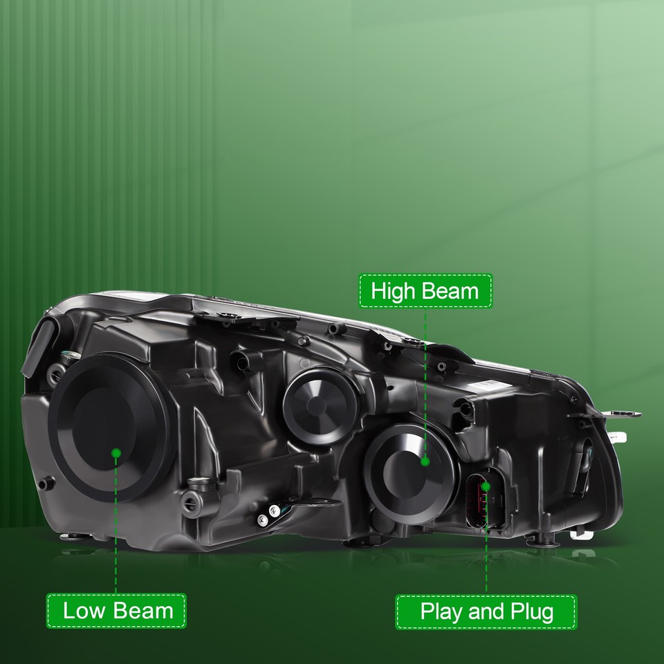 Headlights Assembly Fits 2010-2014 Volkswagen GTI Sportwagen(MK6) Golf Jetta | eBay