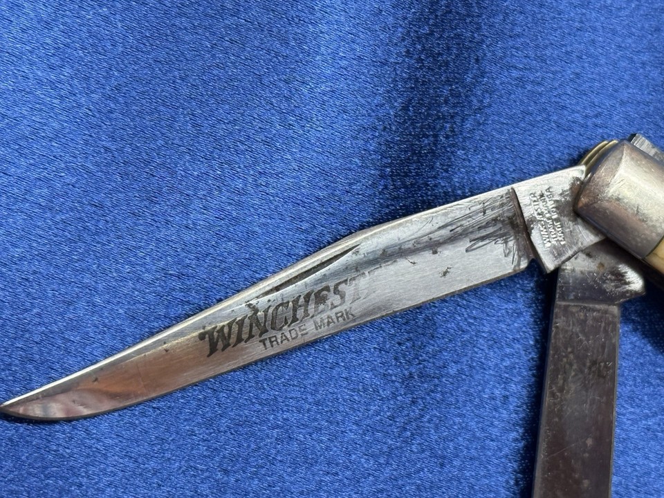 Pre-WWII Winchester Stockman Pocket Knife c.1931-1942 Bone Handles ...