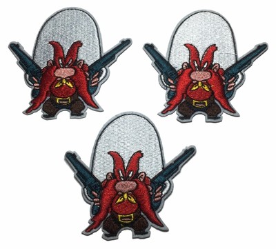Looney Tunes Yosemite Sam 3 " Guns Embroidered Patch Set of 3 Patches ...