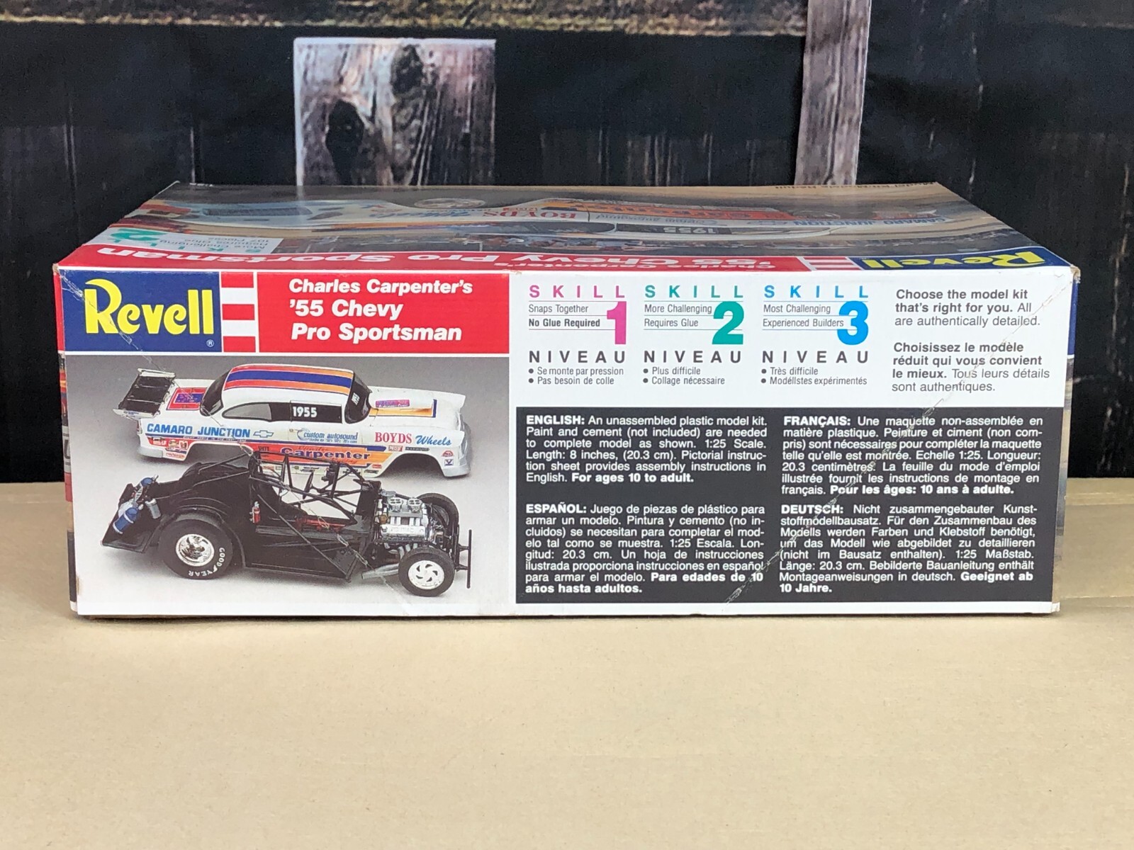 OPEN BOX 1991 Revell 1:25 Model Kit Charles Carpenter's '55 CHEVY PRO ...