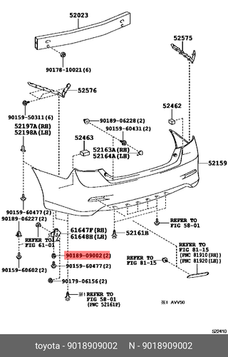 Genuine OE grommet screw, 9018909002 for TOYOTA 90189-09002 | eBay.de