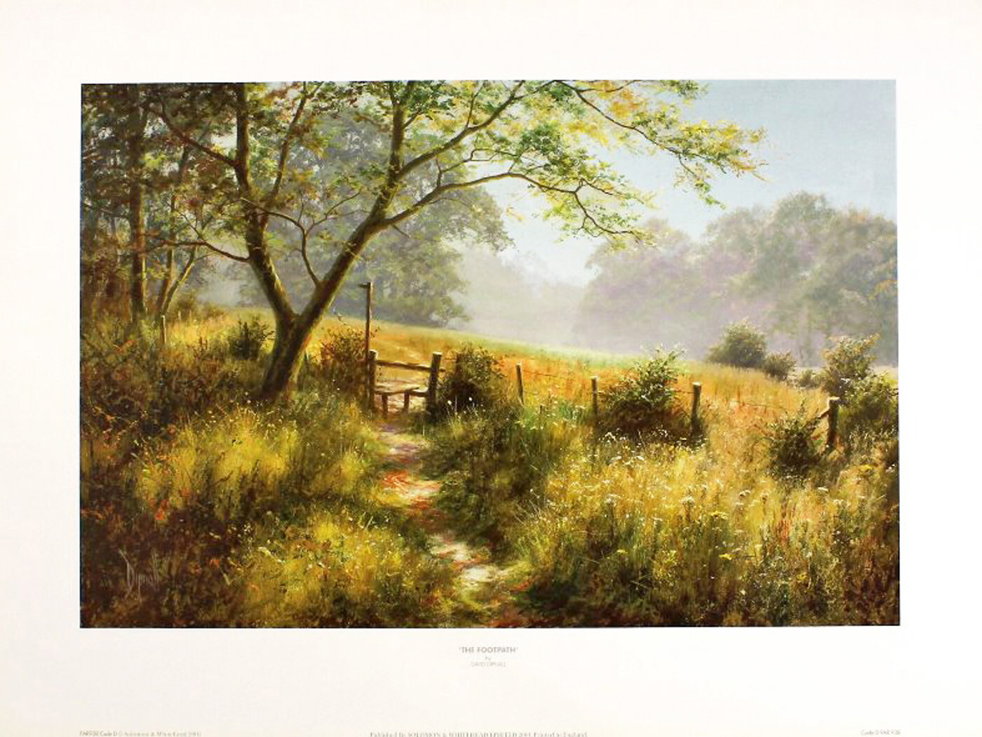 David Dipnall "Footpath" english landscape sunlight Brown Fine art ...