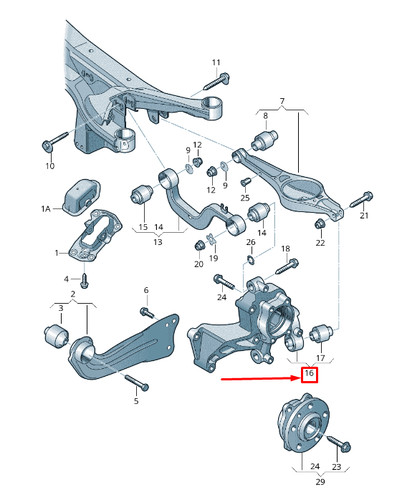 NEW VW SHARAN 7N REAR LEFT WHEEL BEARING HOUSING 3C0505433G ORIGINAL NO ...