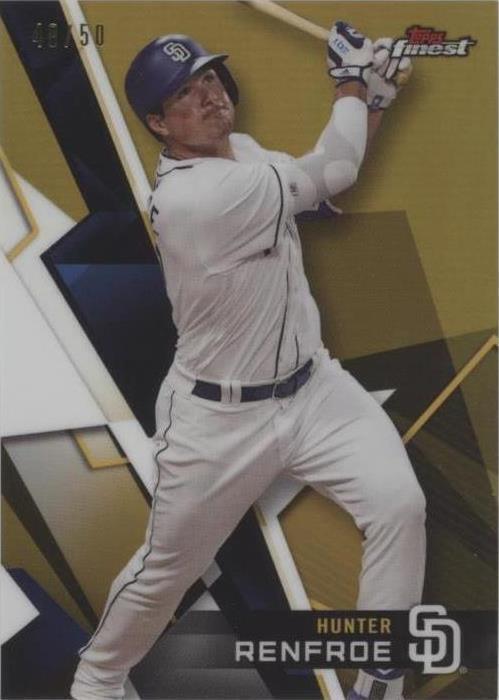 2018 Topps Finest - Extended SP Hunter Renfroe #113 Gold Refractor /50 ...