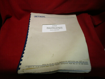 Zetron Model 6 Station Transponder Installation Manual Part No. 025 ...