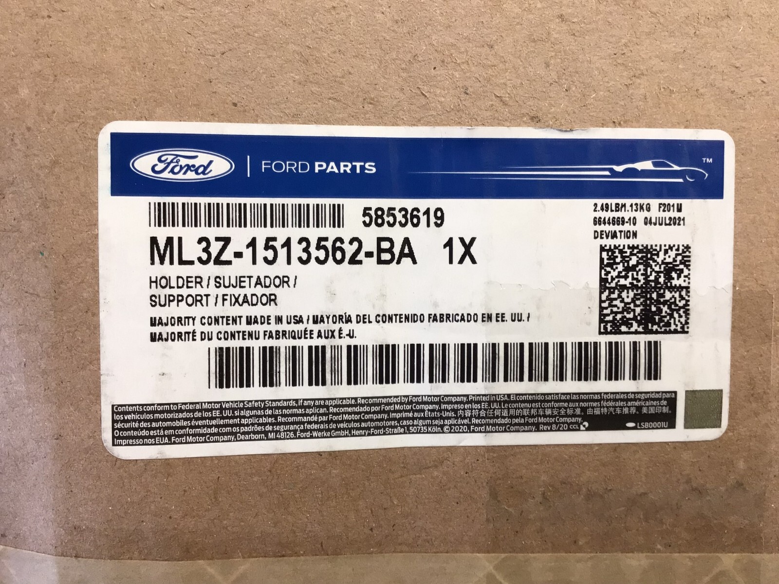 2021 Ford F150 Raptor OEM Front Center Console Cup Holder ML3Z-1513562 ...