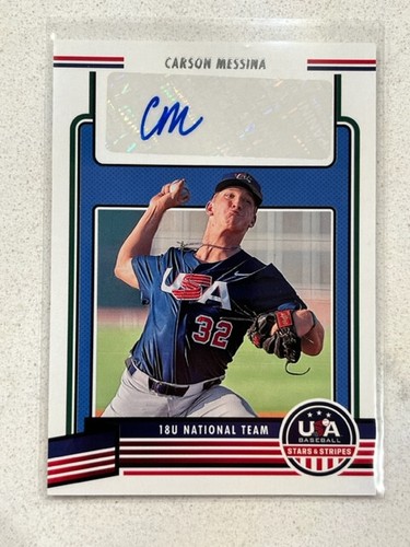 CARSON MESSINA 2023 Panini USA Baseball Stars & Stripes AUTO Autograph ...