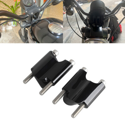 CNC Black 2" Rise1" Handlebar Riser Extension Kits For Harley XL1200X ...