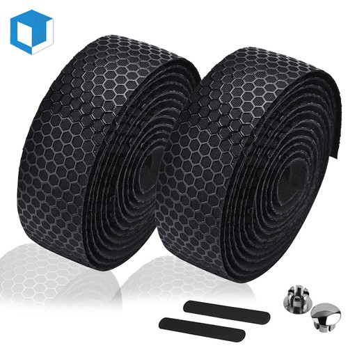 2 Pack Road Bike Bicycle Handlebar Tape Handle Drop Bar Wrap Non-Slip ...
