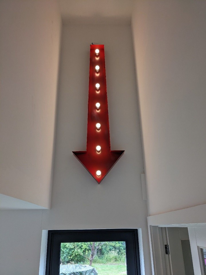 Large 6'ft Retro American Arrow Sign Garage Neon Sign Light up sign ...